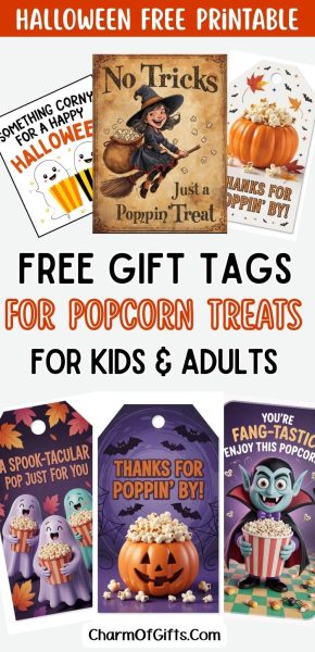 Free Halloween Printable Gift Tags for Popcorn & Treats
