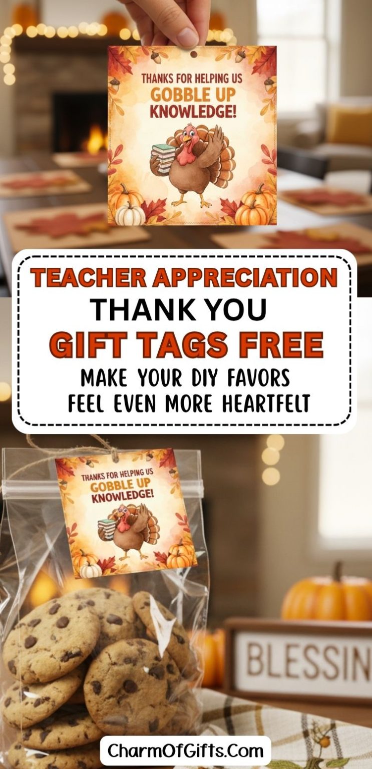 5 Thanksgiving Teacher Appreciation Gift Tags (Free Printables You’ll ...